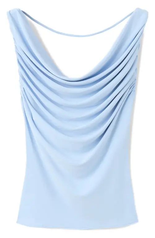 Mango Drape Detail Open Back Top