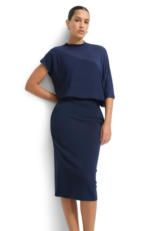 MARCELLA Vesey Pencil Skirt - Deep Indigo