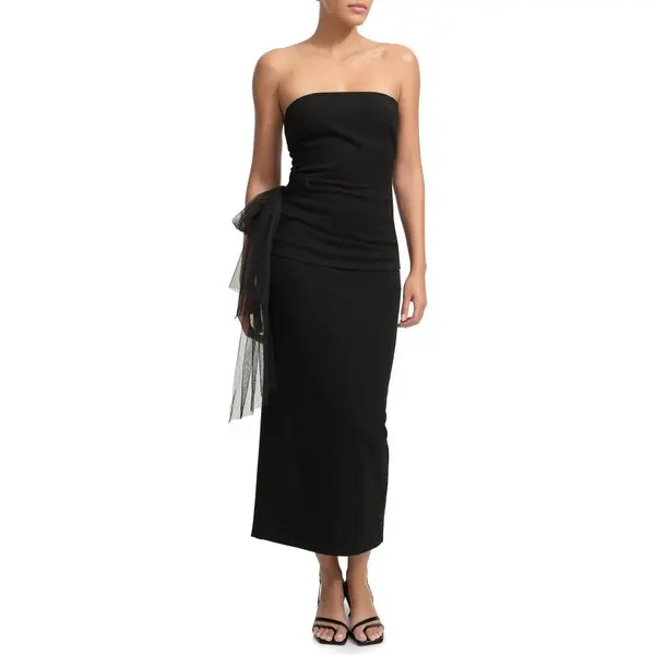 MARCELLA Orla Convertible Strapless Top With Mesh Sash