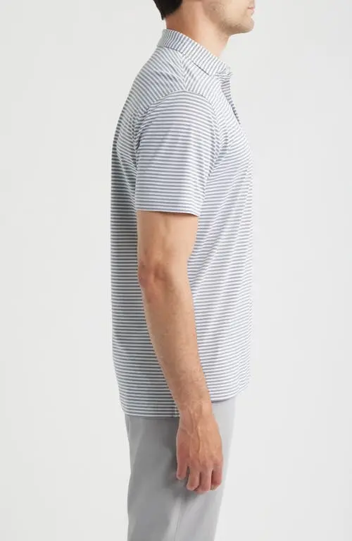 Johnnie-o Cruz Stripe Prep-formance Polo - Navy