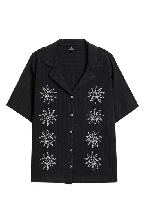 Rip Curl Embroidered Cotton Camp Shirt