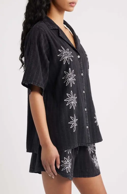 Rip Curl Embroidered Cotton Camp Shirt