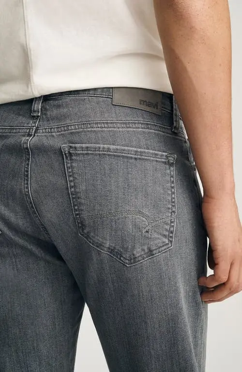 MAVI Zach Straight Leg Jeans In Smoky Grey Wash - Authentic Grey