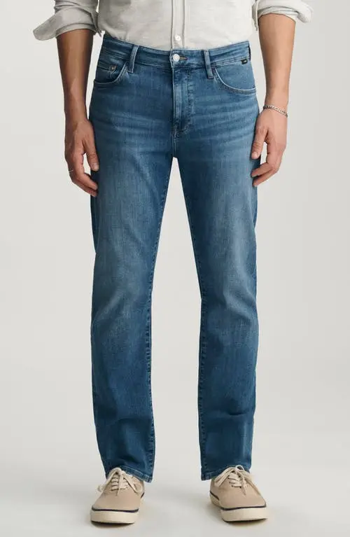 MAVI Zach Straight Leg Jeans - Mid Brushed Feather