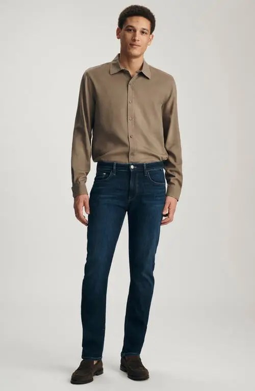 MAVI Marcus Slim Straight Leg Jeans With Whiskering - Deep Brushed Feather