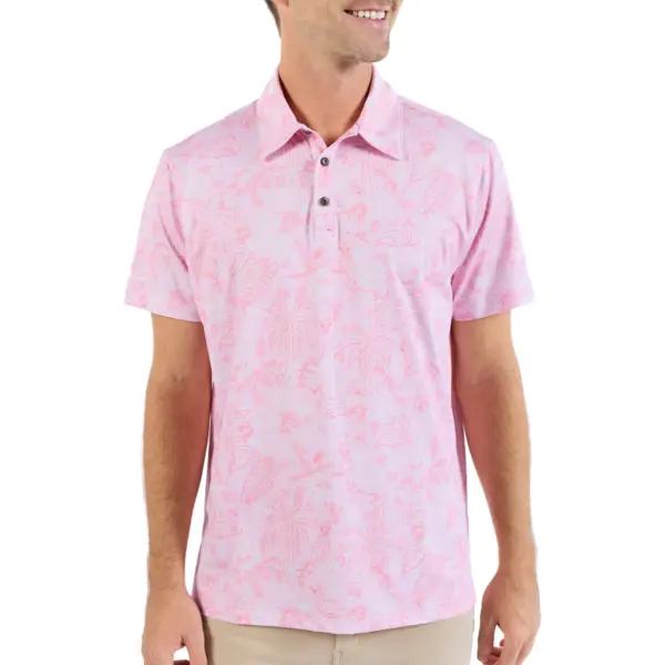 Kenny Flowers The 19th Hole Golf Shirt - Pink