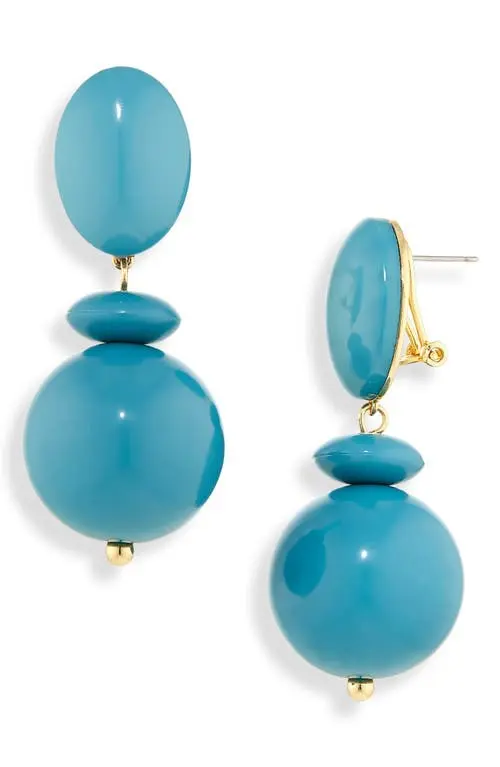 Lele Sadoughi Beaded Drop Earrings - Turquoise