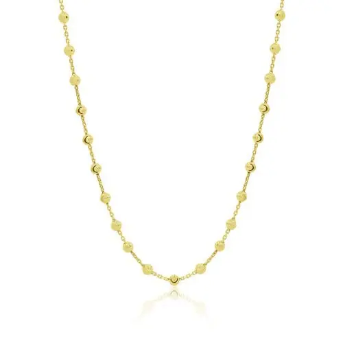 THE LOVERY FINE JEWELRY Gold-plated Sterling Silver Moon Bead Link Necklace - Goldlated Sterling Silver