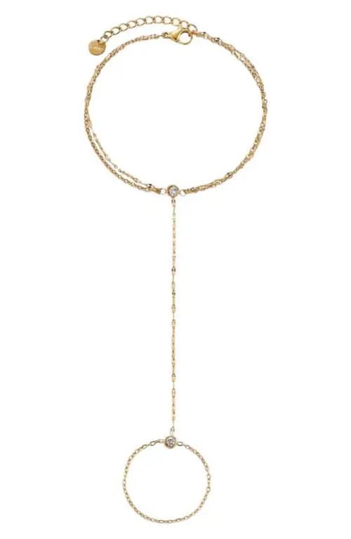 PETIT MOMENTS Layered Pavé Handchain - Gold