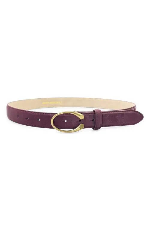 PETIT MOMENTS Faux Suede Belt - Burgundy/gold