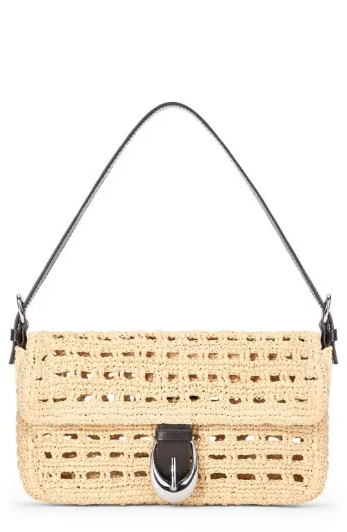Staud Harlow Raffia Shoulder Bag - Raffia Crochet