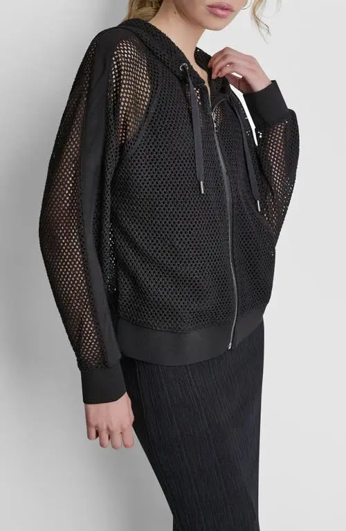 Dkny Open Stitch Zip Hoodie