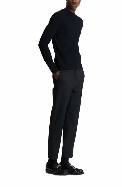 Balmain Silk And Cotton Knit Pb Jumper - Black