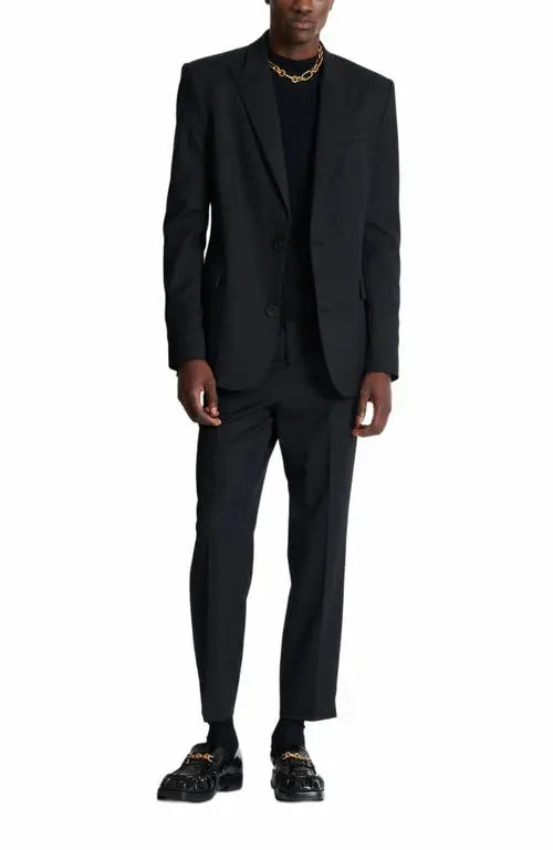 Balmain Silk And Cotton Knit Pb Jumper - Black