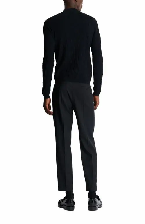 Balmain Silk And Cotton Knit Pb Jumper - Black
