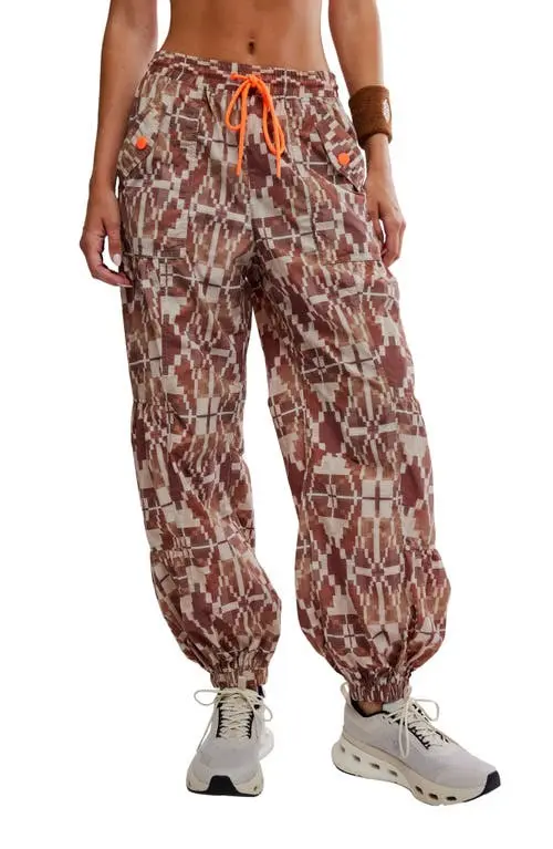 Free People Set Me Free Printed Balloon Leg Pants - Sandy Boho Combo