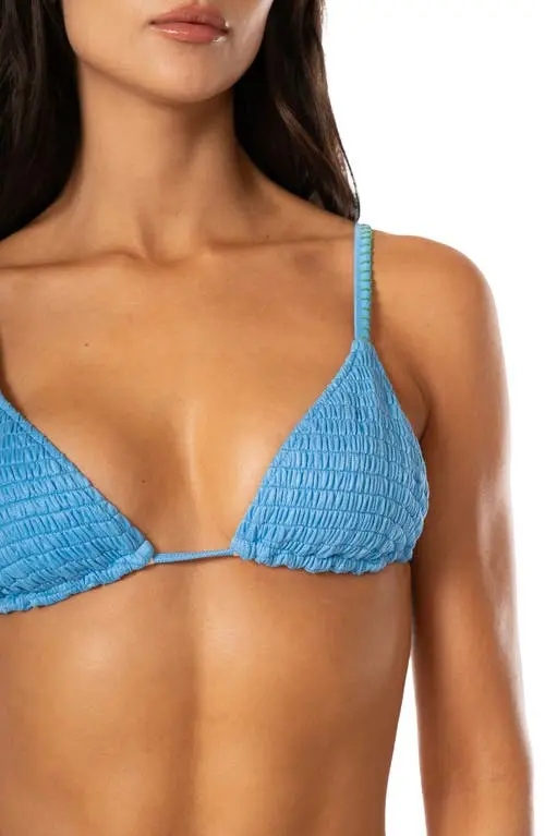 MAAJI Ocean Drift Row Smocked Reversible Triangle Bikini Top