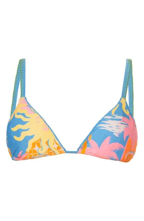 MAAJI Ocean Drift Row Smocked Reversible Triangle Bikini Top
