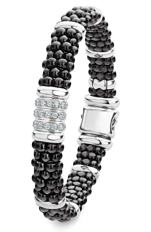 Lagos Black Caviar Diamond Bracelet