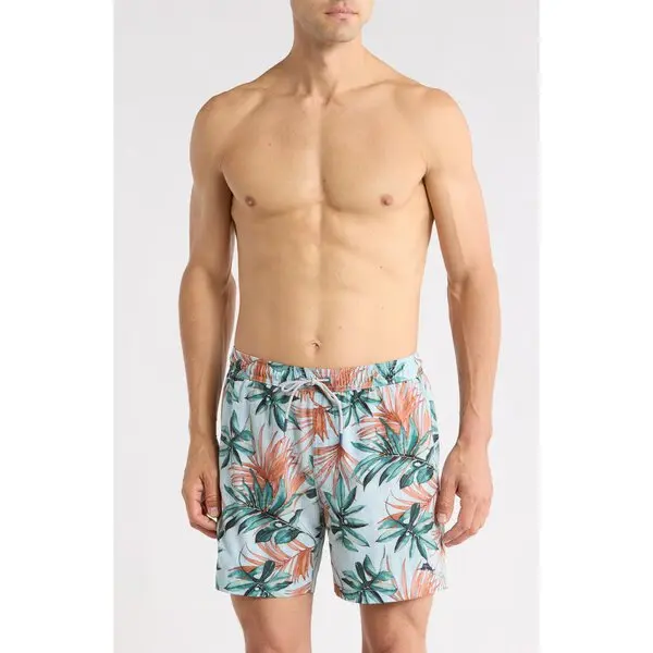 Tommy Bahama Naples Tidal Fronds Swim Trunks - Pale Opal