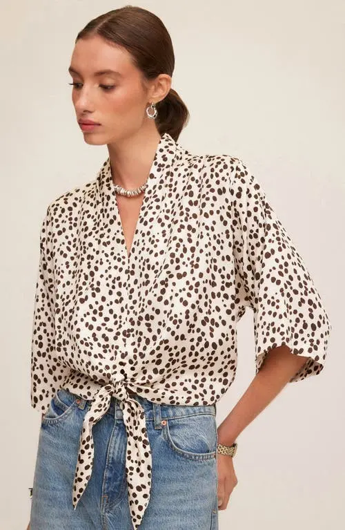 Fifteen Twenty Bernice Animal Tie-front Shirt