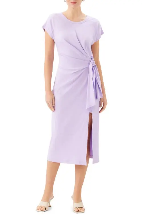 Fifteen Twenty Marisa Side Knot Midi Dress - Lilac