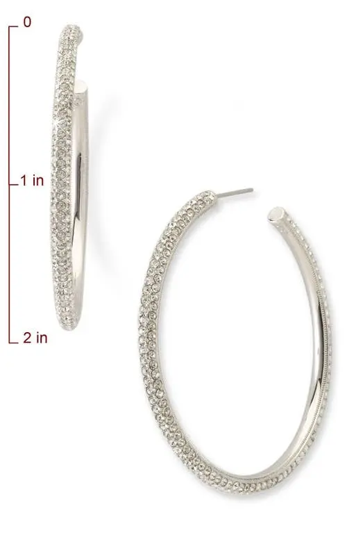 Nadri Pavé Crystal Hoop Earrings