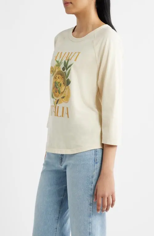 CITY BLUES Cotton Blend Graphic Baseball T-shirt