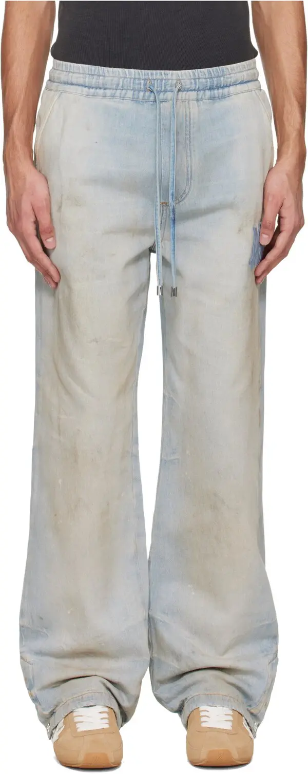 Amiri Distressed Denim Drawstring Trousers