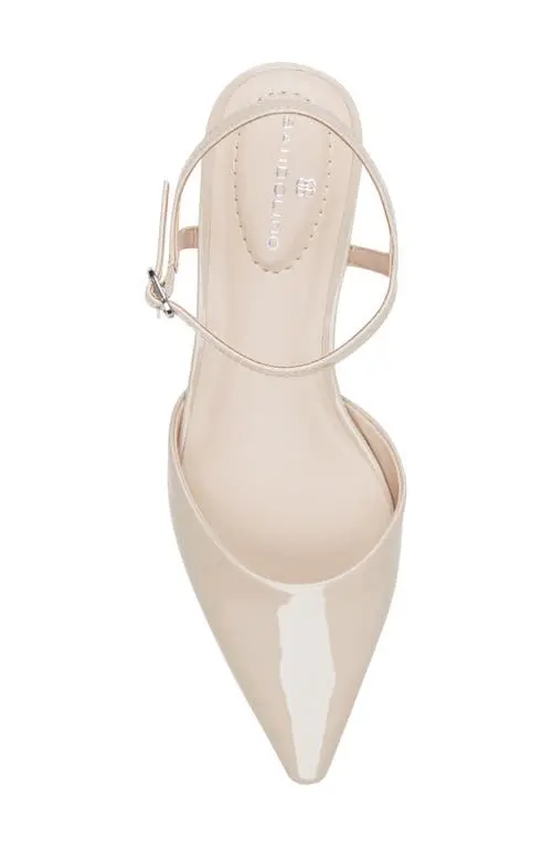 Bandolino Rose Ankle Strap Pointed Toe Kitten Heel Sandals - Medium Natural