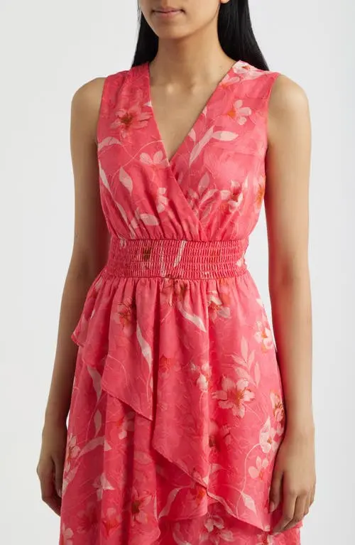 Anne Klein Tiered Asymmetric Midi Dress