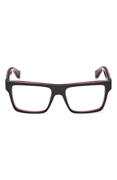CHRISTIAN LOUBOUTIN Rectangular Eyeglasses - Black/red