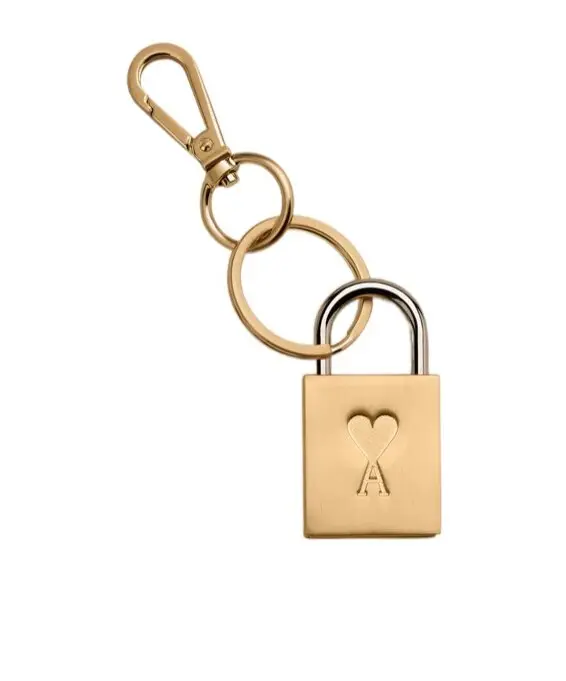 Ami De Coeur Padlock Keyring - Nude