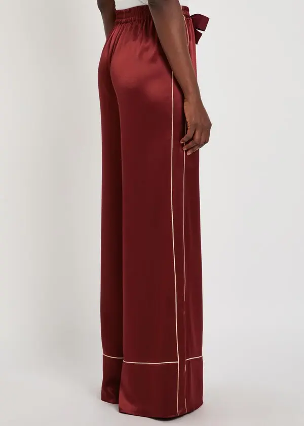 ROKSANDA Nael Wide-leg Satin Trousers