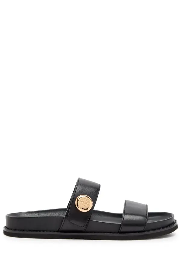 Tory Burch Romy Sport Leather Sliders