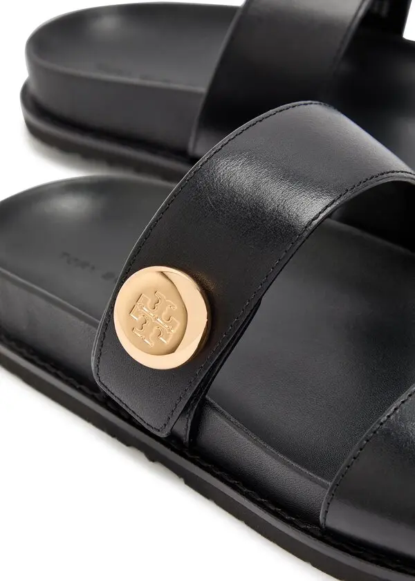 Tory Burch Romy Sport Leather Sliders