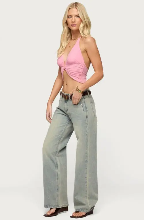 EDIKTED Alani Twister Crop Halter Top