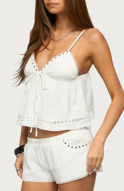 EDIKTED Kaydee Studded Woven Camisole