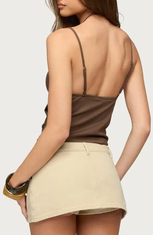 EDIKTED Dafna Asymmetric Button Detail Tank