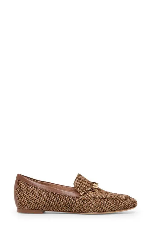 Dolce Vita Kiala Embellished Raffia Loafers - Chocolate Raffia