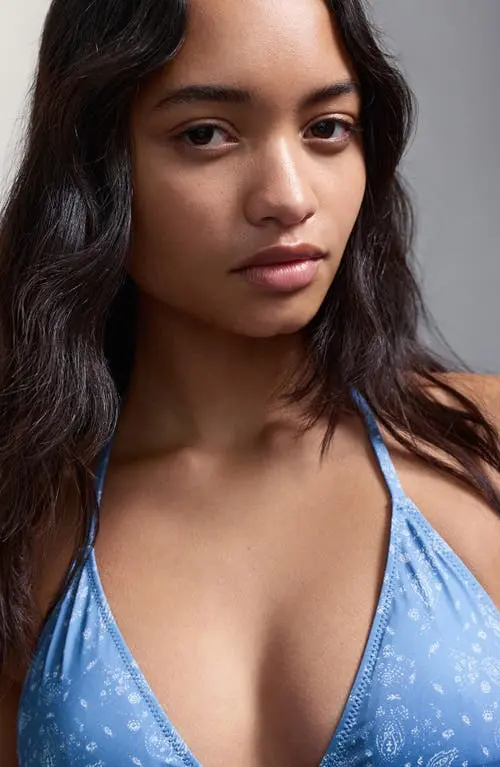 Mango Bandana Print Triangle Bikini