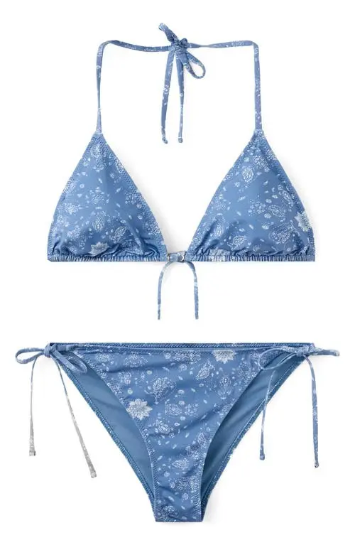 Mango Bandana Print Triangle Bikini