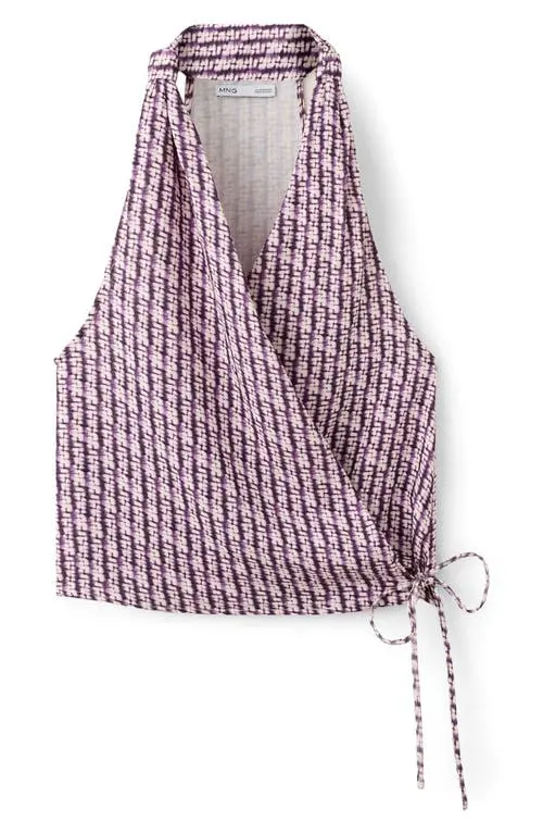 Mango Tie-dye Wrap Top - Maroon