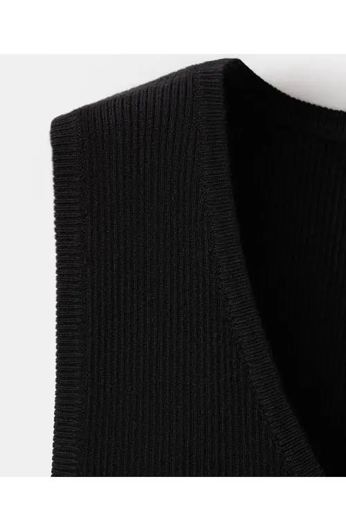Mango Cutout Sleeveless Ribbed Top