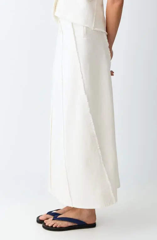 Mango Fray Detail Maxi Skirt