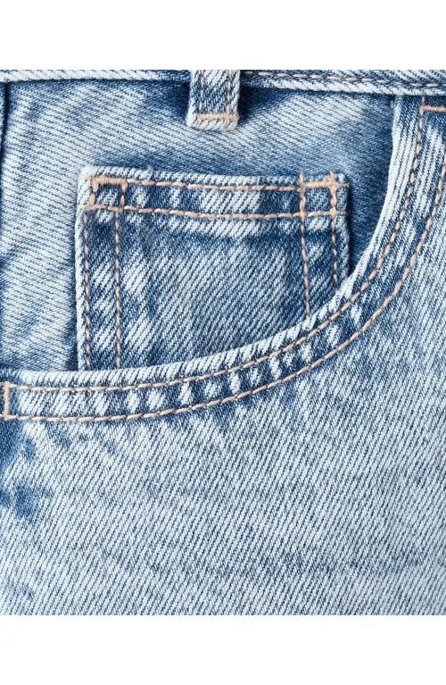 Mango Crossover Denim Miniskirt - Medium Blue