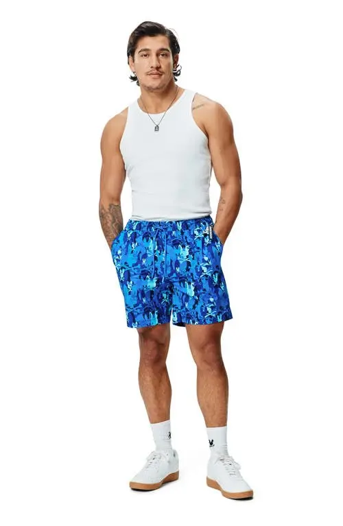 Psycho Bunny Tanner Camo Bunny Print 6-inch Swim Trunks