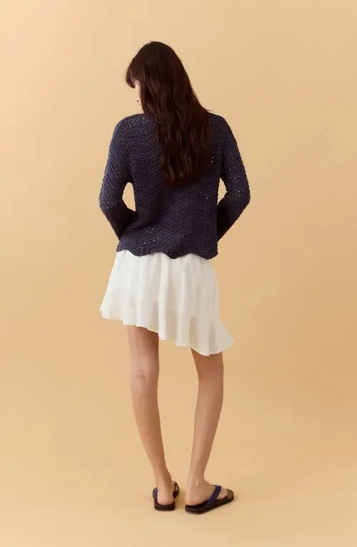 Mango Asymmetrical Ruffled Miniskirt