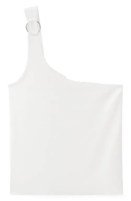 Mango One-shoulder O-ring Tank - White