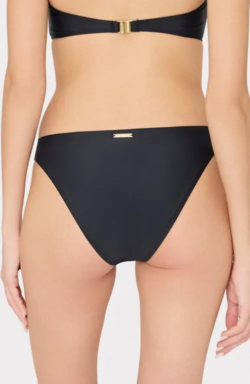 MILLY Solid Margot Bikini Bottoms - Black